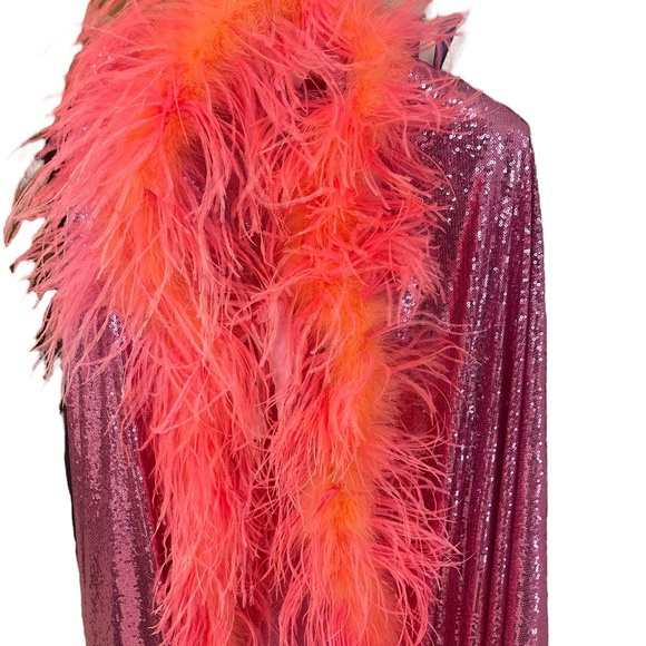 custom made | Jackets & Coats | Stunning Marabou And Sequin Cape | Poshmark